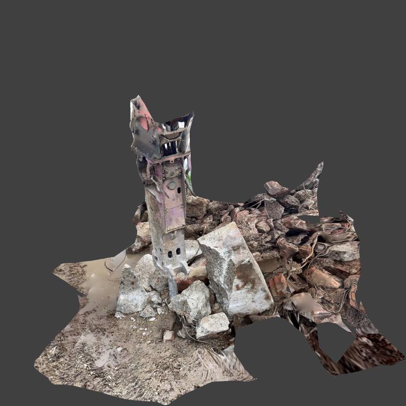 Breaking a cube foundation too big for the crusher - @4dgeoltd on Scaniverse